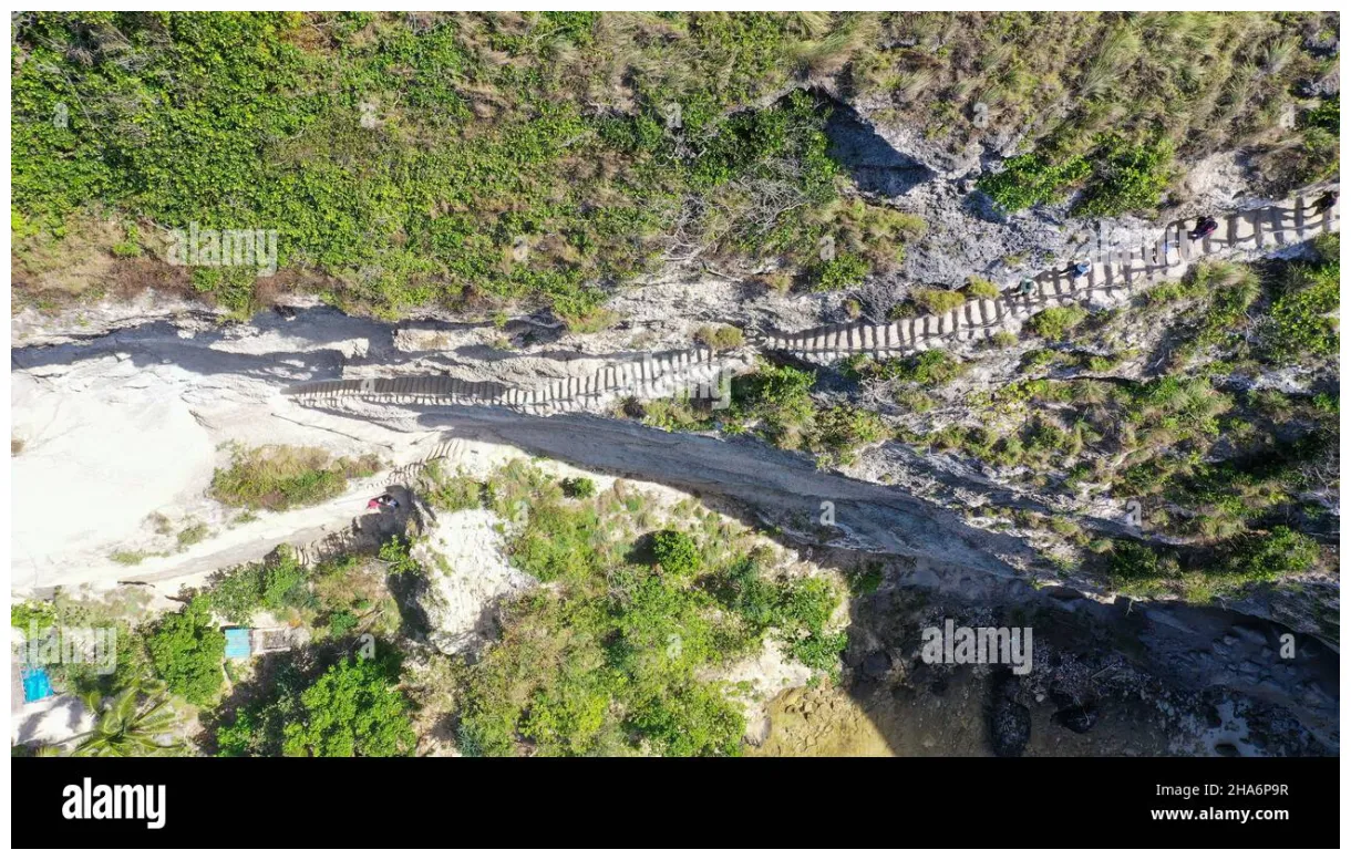 Must-Visit: Diamond Beach Nusa Penida limestone stairs view in ...
