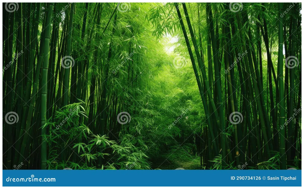 Taste of Asia: Bamboo grove green vertical lines pattern Culinary Guide