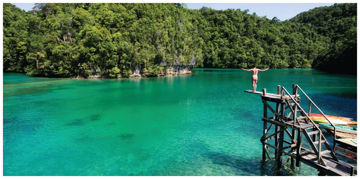 Sugba Lagoon Siargao emerald water diving board - Ultimate Travel ...