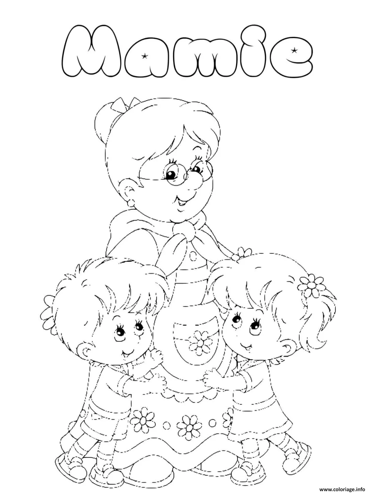 Coloriage Pour Mamie A Imprimer
