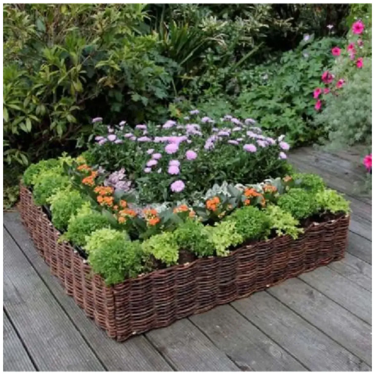 Réaliser un Plan carré potager en osier contemporain : Guide Photo