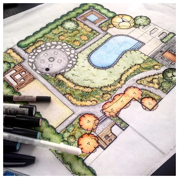 Réaliser un Plan de masse jardin prestige collège : Guide Photo