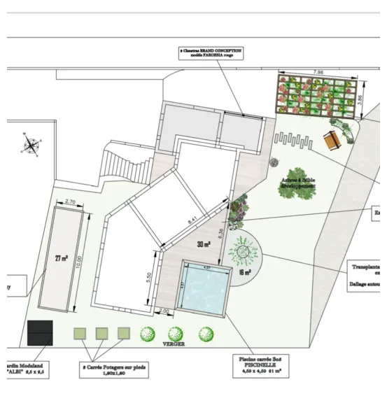 Réaliser un Plan de masse jardin prestige collège : Guide Photo